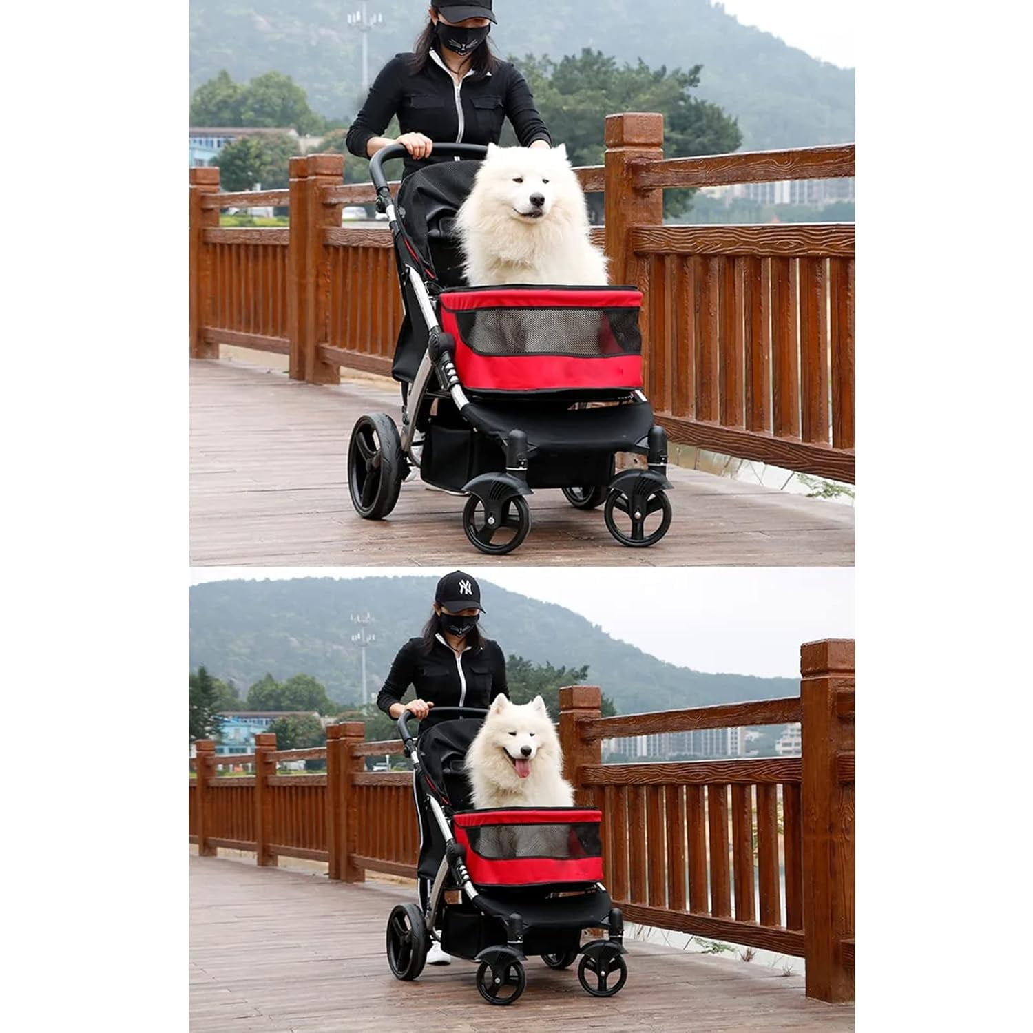 Premium Heavy Duty Pet Stroller for Large and Medium Dogs and Cats, 4 ...