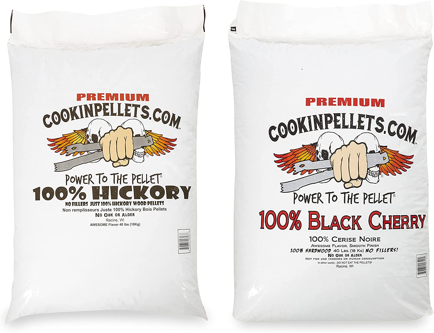 Premium Hickory Grill Smoker Smoking Wood Pellets, Bundle with Black ...
