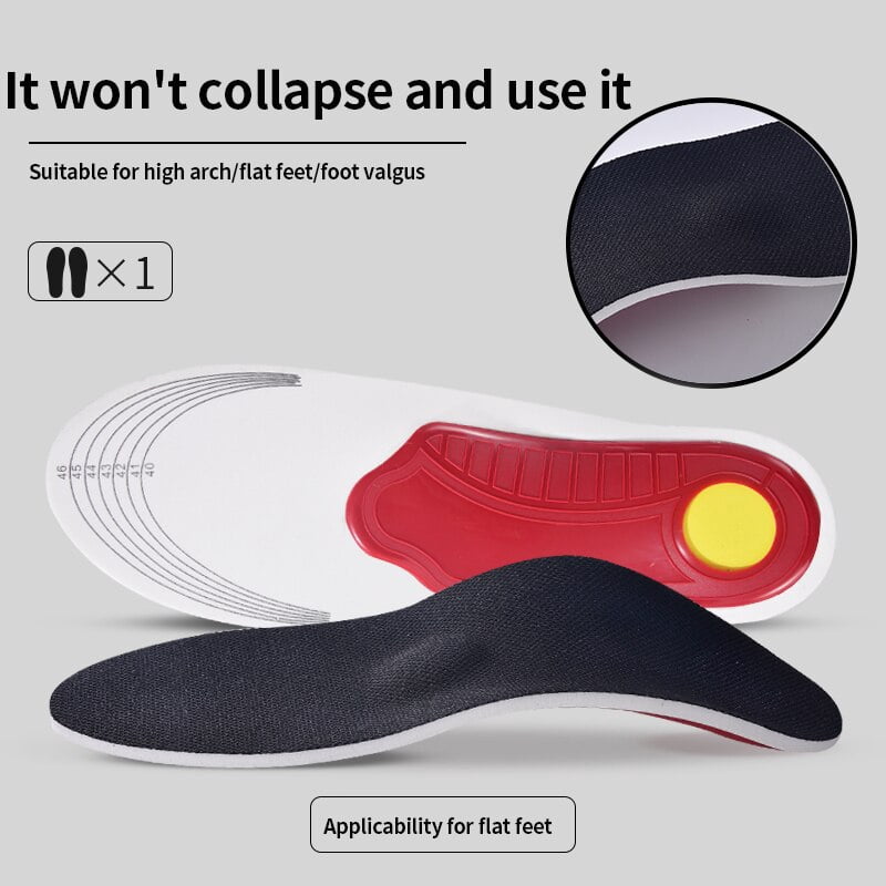 Premium High Arch Support Insoles Gel Pad 3D Arch Support Flat Feet for ...