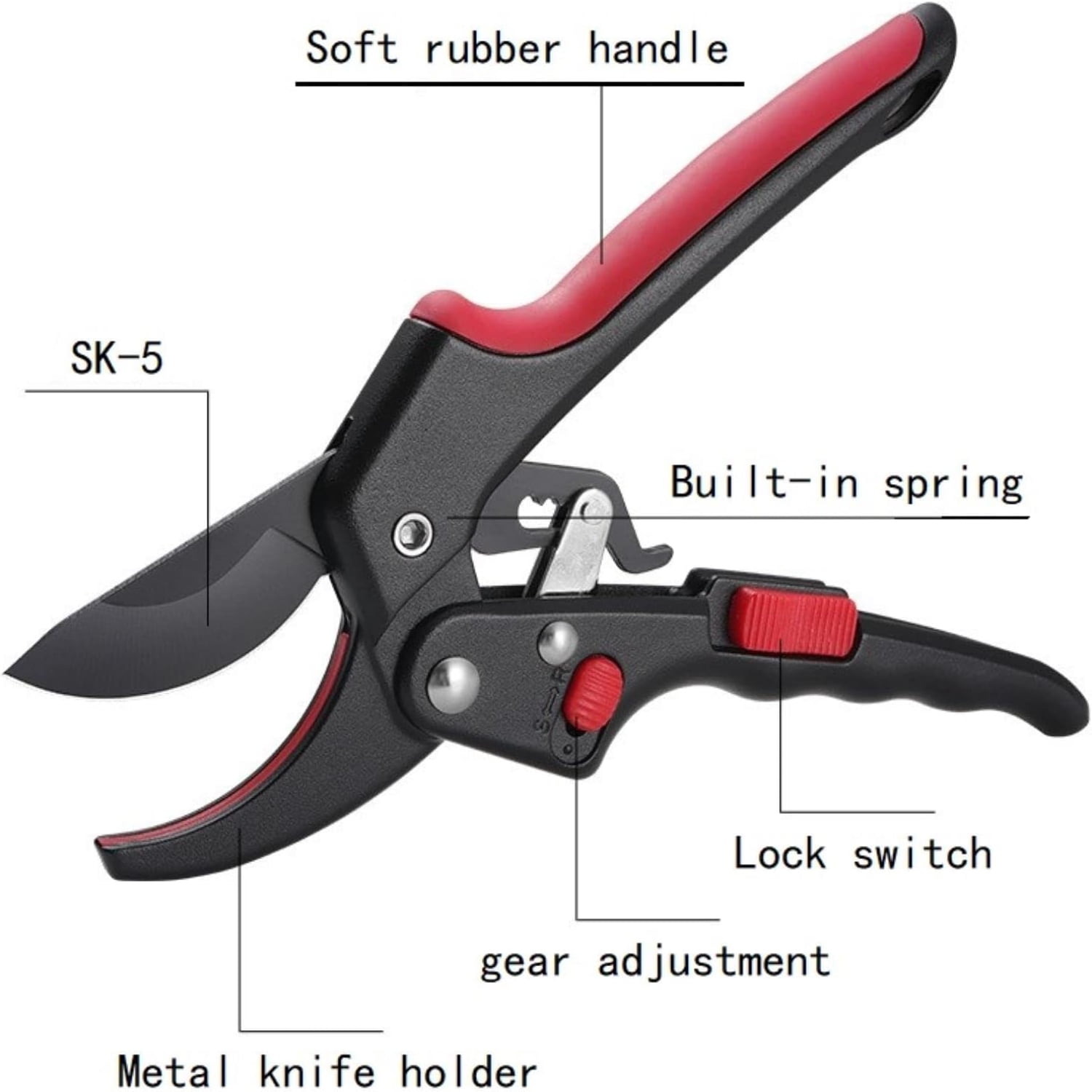 Versatile High-Quality Professional Garden Dual Switch Pruning Shears ...
