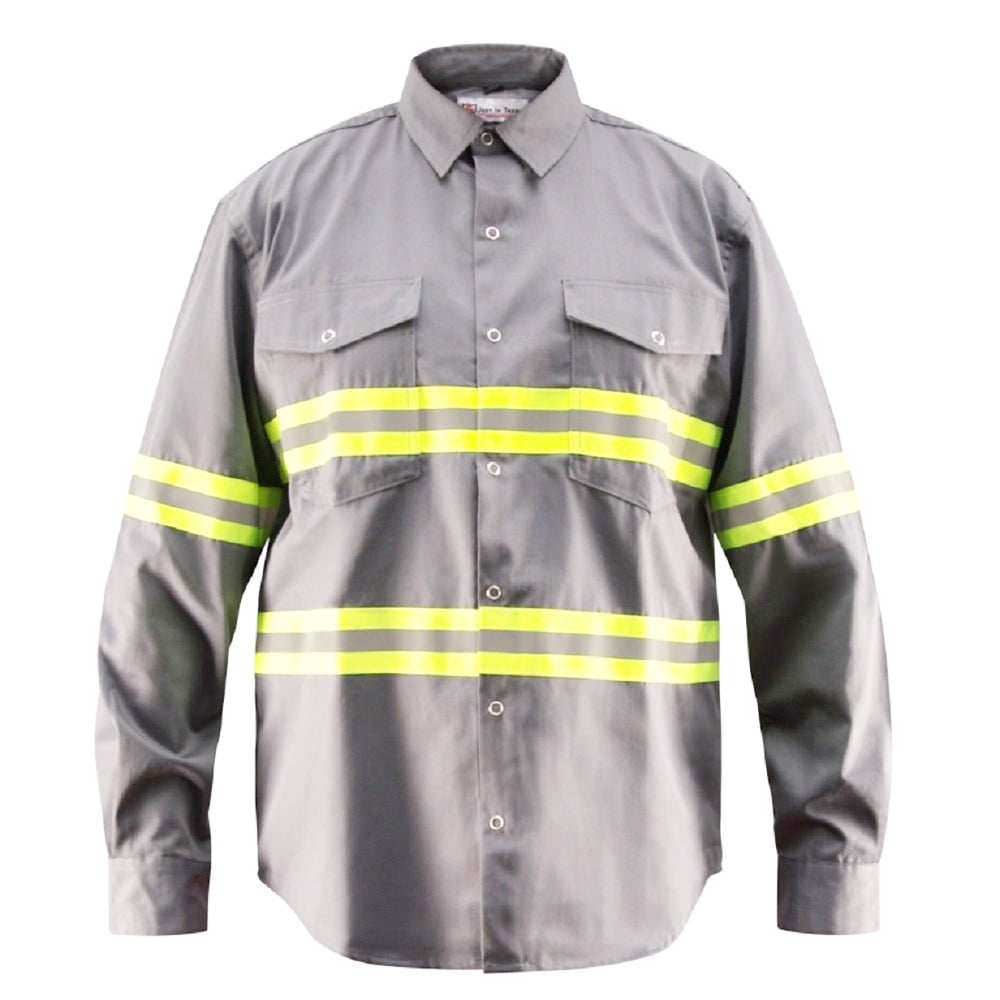 Premium Long Sleeve Hi Vis Reflective Safety Work Shirt for ...