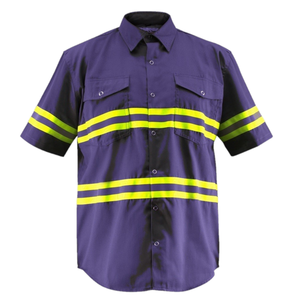NY Hi-Viz Workwear Class 3 High Vis Reflective Short Sleeve ANSI Safety ...