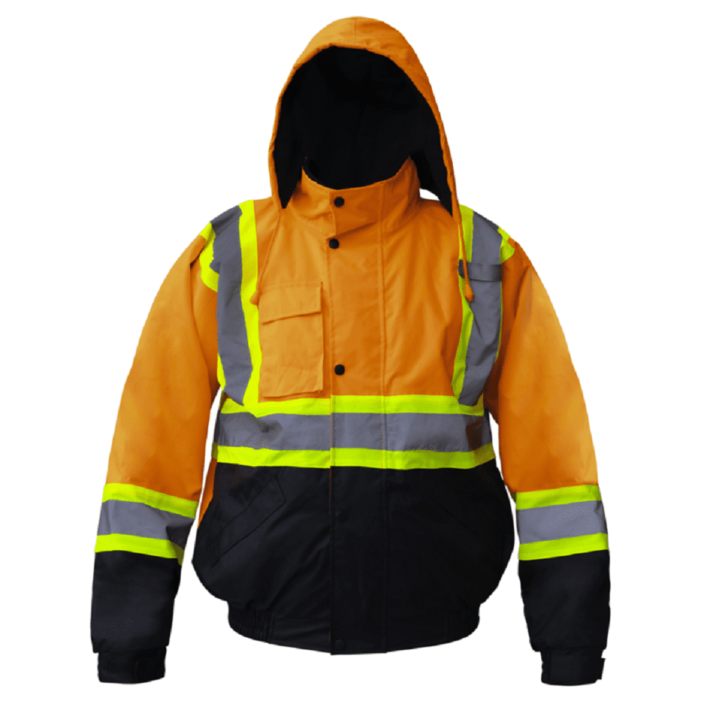 High Visibility Reflective Fleece Safety Jacket, Waterproof, Zippered ...