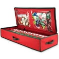 Premium Holiday Christmas Gift Wrap Storage Box With Inside Pockets, for Wrapping Paper up to 18 ...