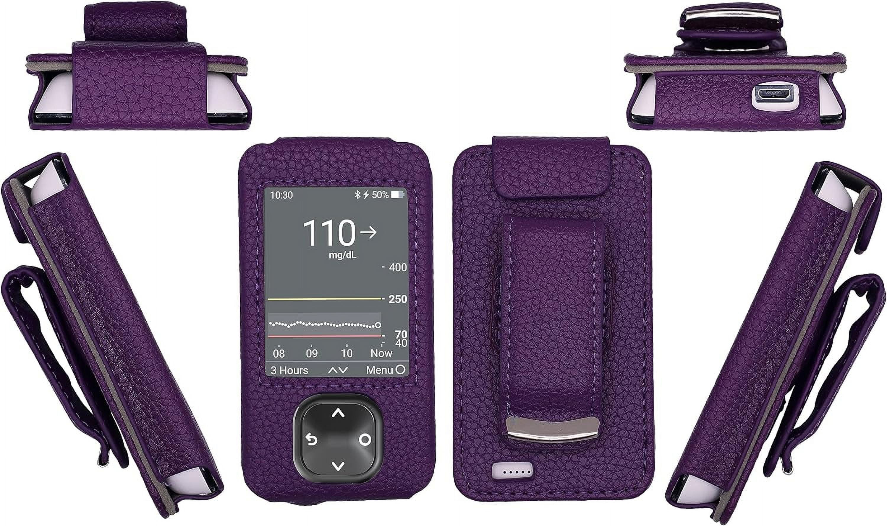 SNK Premium Case for Dexcom G7, Fitted Leather with Belt Clip ...