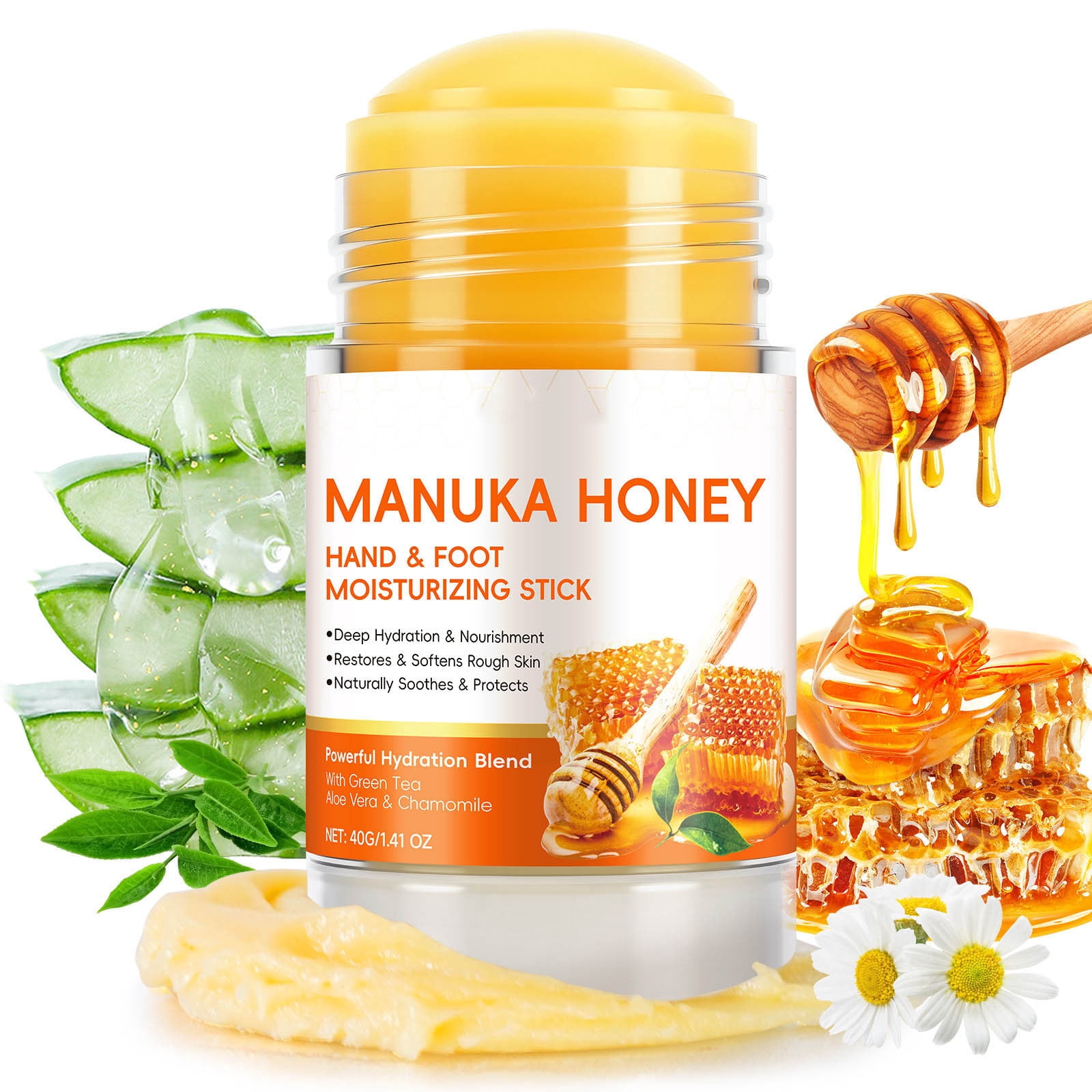 Premium Honey Infused Hand & Foot Balm Stick - 40g (1.41oz) Travel Size ...