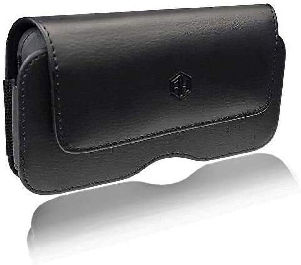 6.5-inch Vertical Brown PU Leather Universal Cell Phone Holster Pouch ...