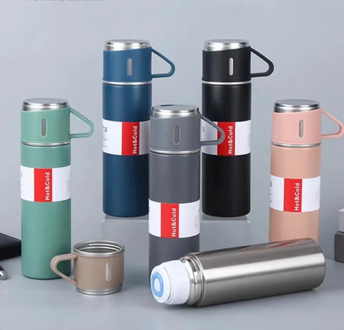 Premium Hot & Cold Thermos Gift Set – Sleek Travel Flask with 2 ...