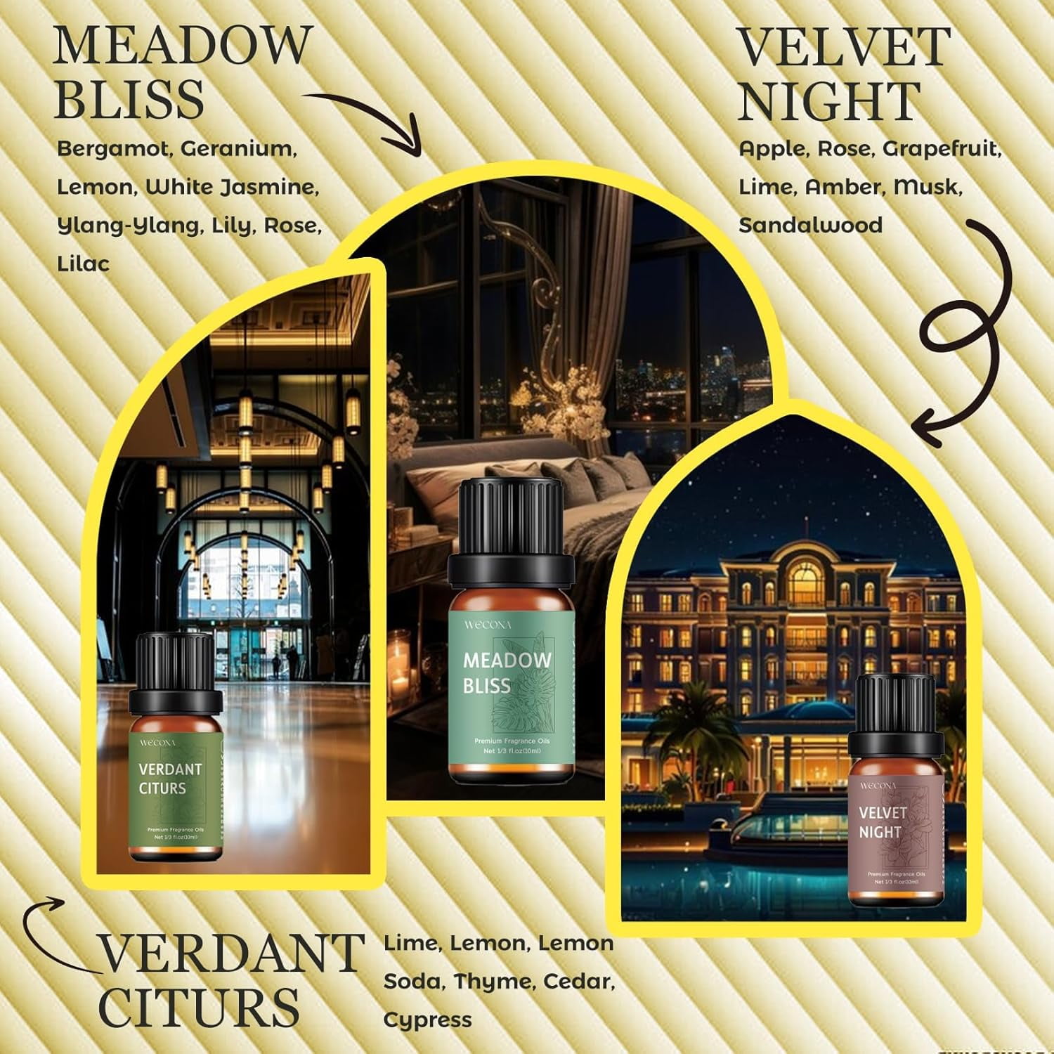 Premium Hotel Fragrance Oil Collection for Diffusers, Essential Oils for Diffusers for Home ...