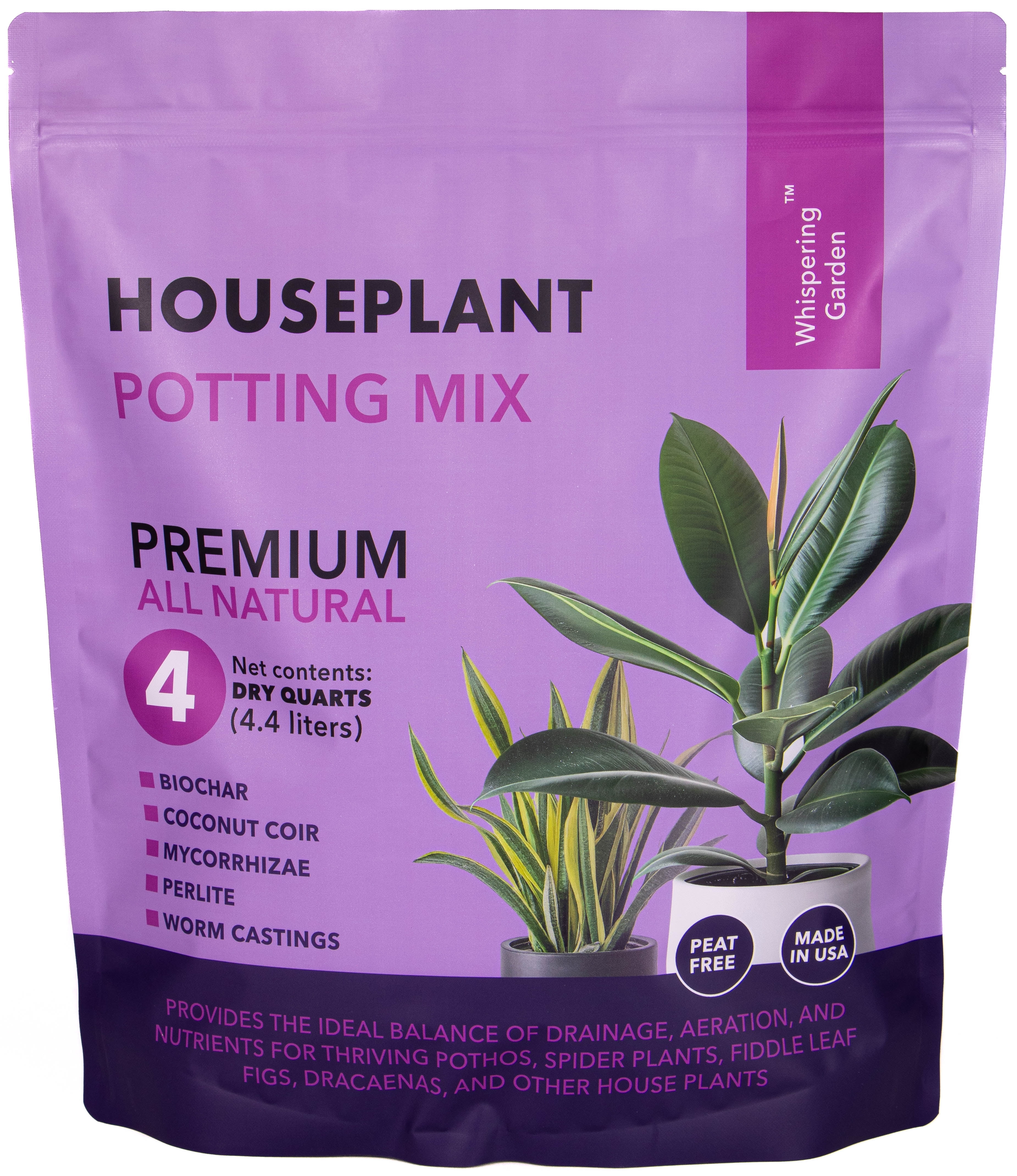 Premium Houseplant Potting Soil Mix - Perfect for Pothos, Spider Plants ...