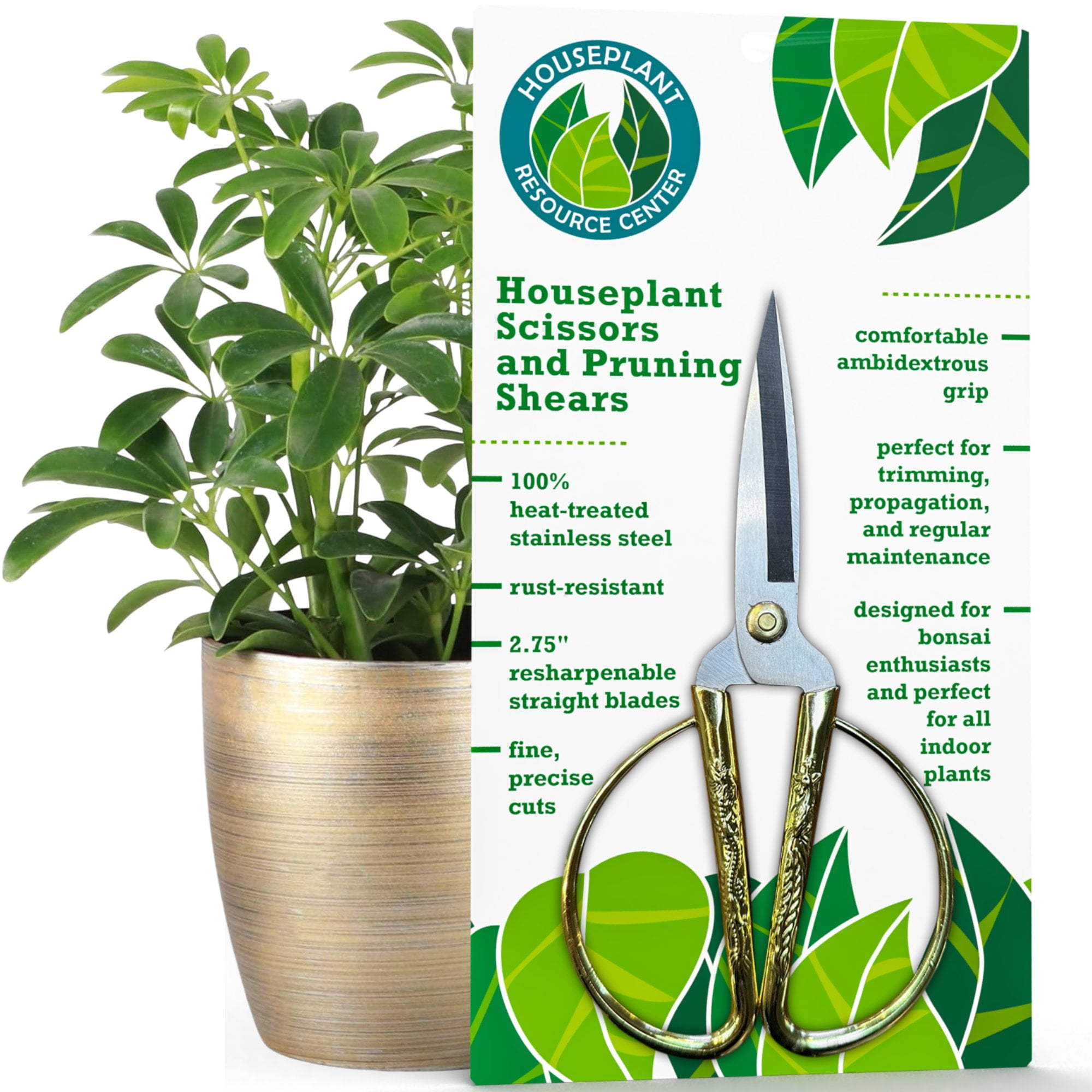 Premium Houseplant Scissors 100% Stainless Steel, Ultra-Precise Garden ...