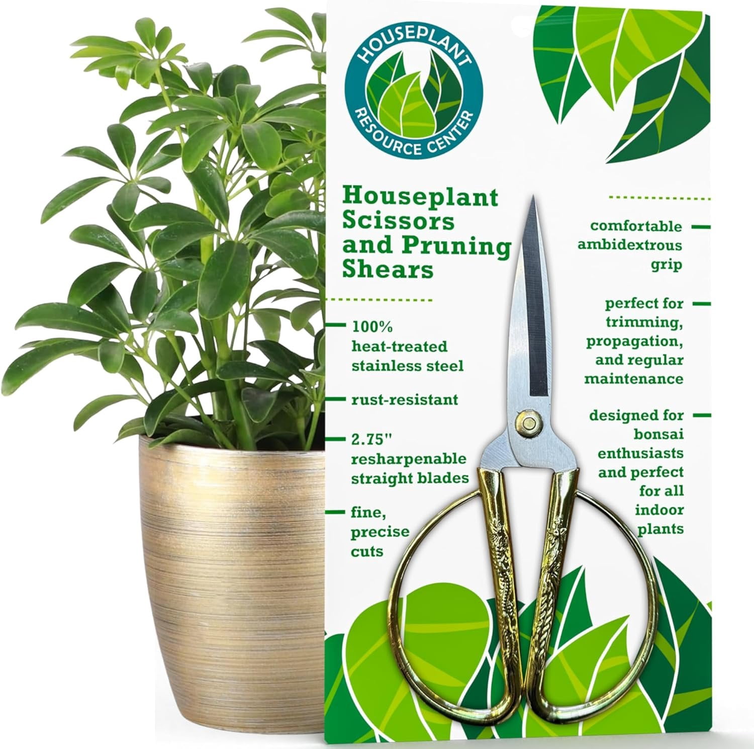Premium Houseplant Scissors 100% Stainless Steel, Ultra-Precise Garden ...