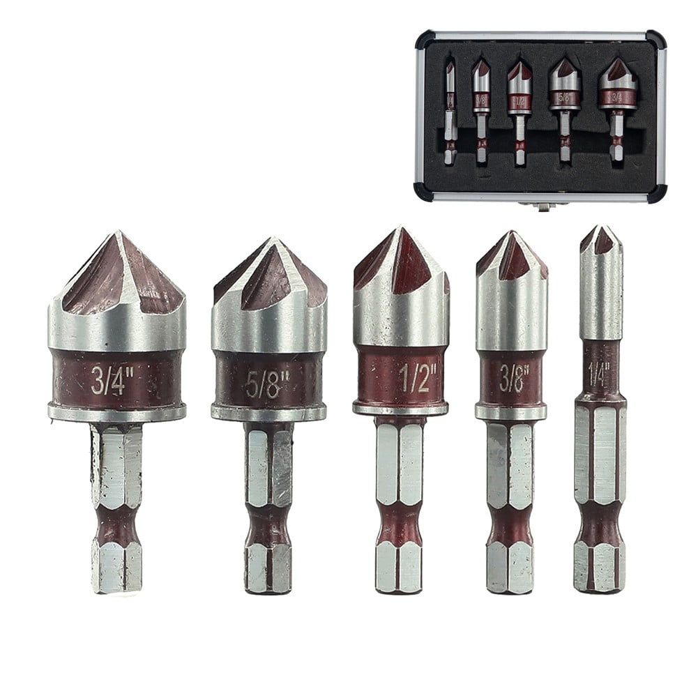 Premium HSS Countersink Drill Bit Set for Stainless Steel Metals and ...