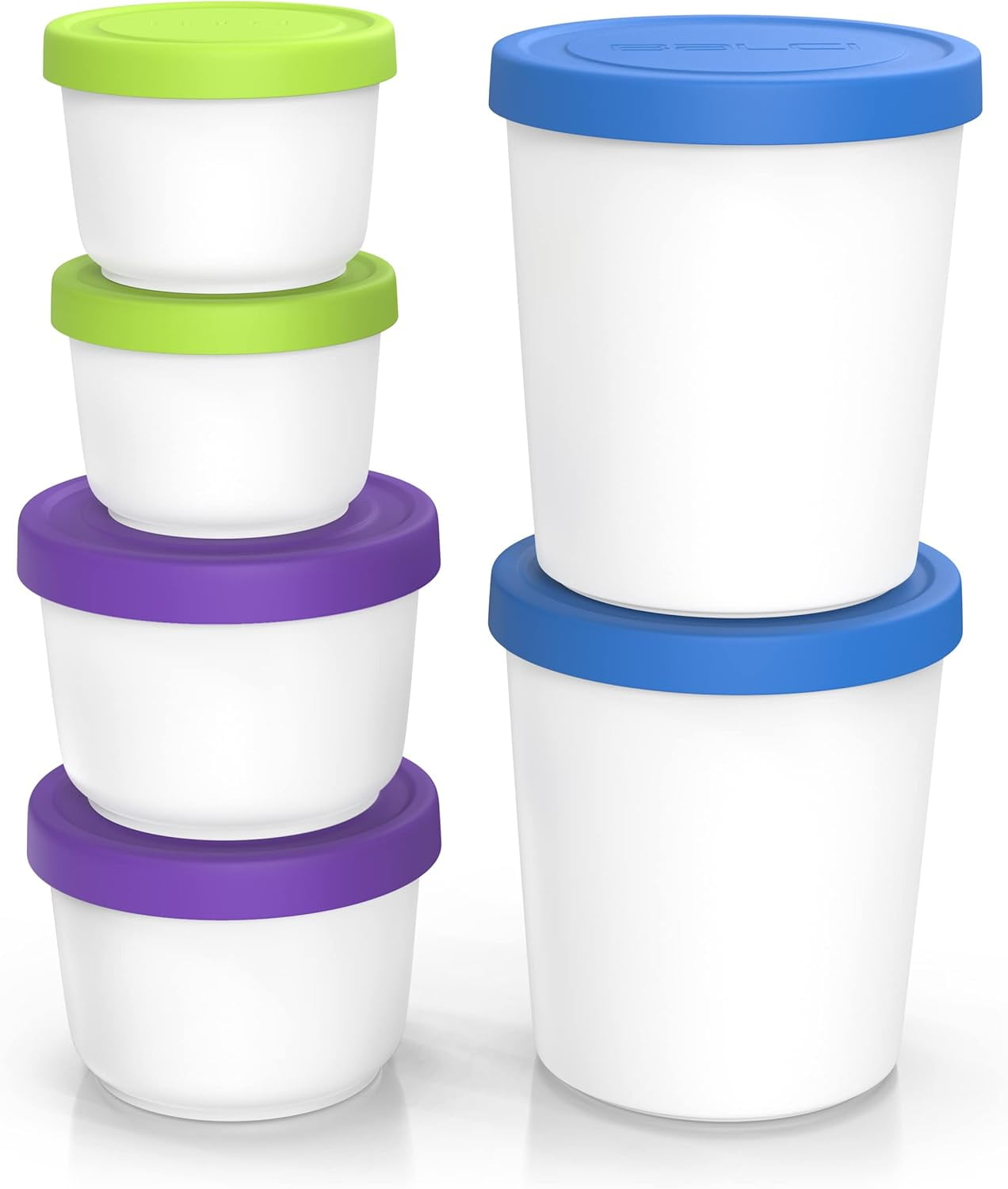 Premium Ice Cream Containers (2 Pack - 1 Quart Each) Perfect Freezer ...
