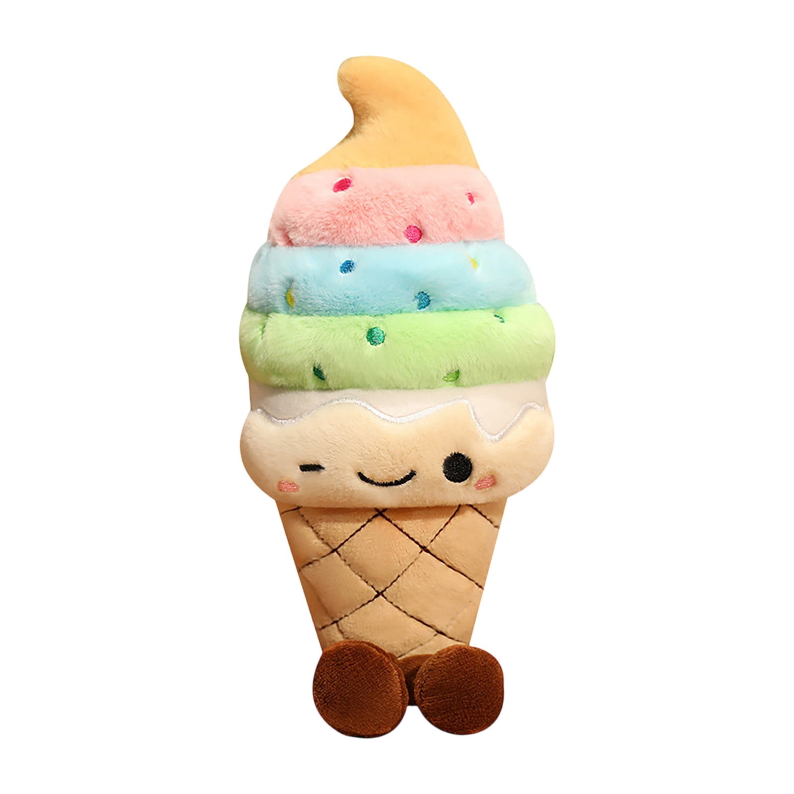 Premium Ice Cream Plush - Food Stuffed Animal Toy, Adorable Dessert ...