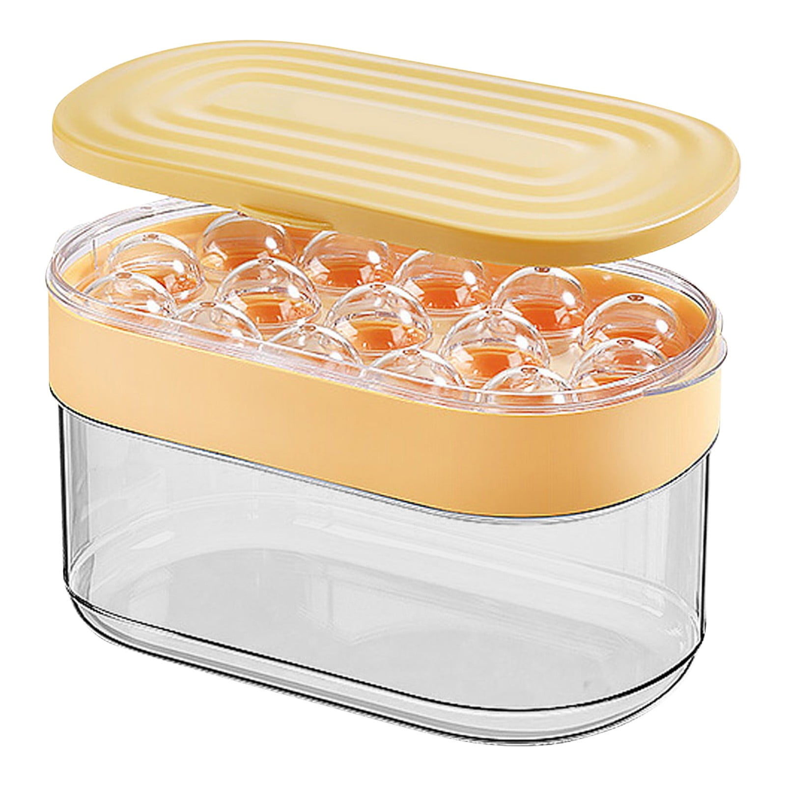 Ice Cube Tray Set - 1" Round Ice Molds with Storage Bin & Lid, for ...