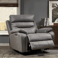 BenchMaster Newport Taupe Faux Leather Recliner Chair with Pushback ...