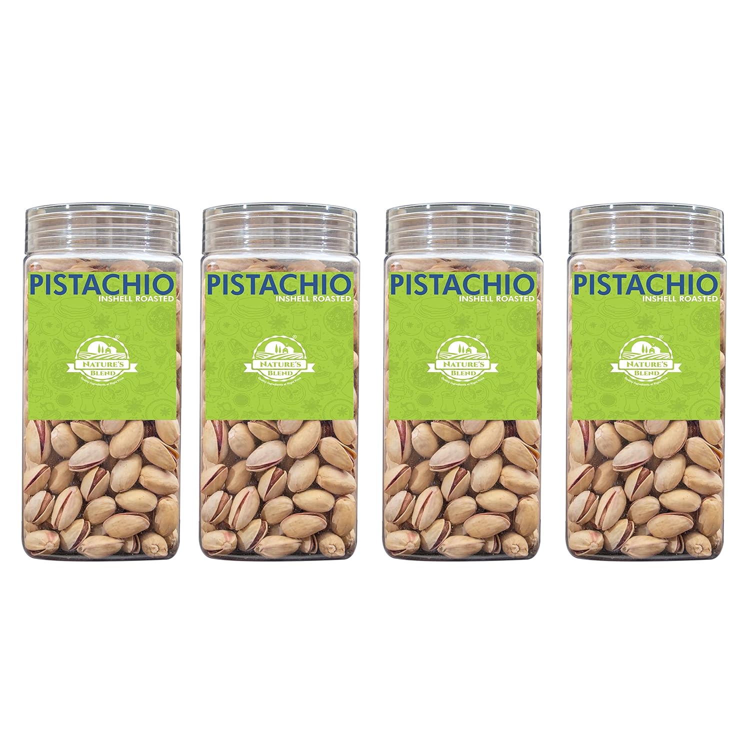 Premium Inshell Roasted Pistachio By Nature's Blend 1.6kg, (400gm * 4 ...