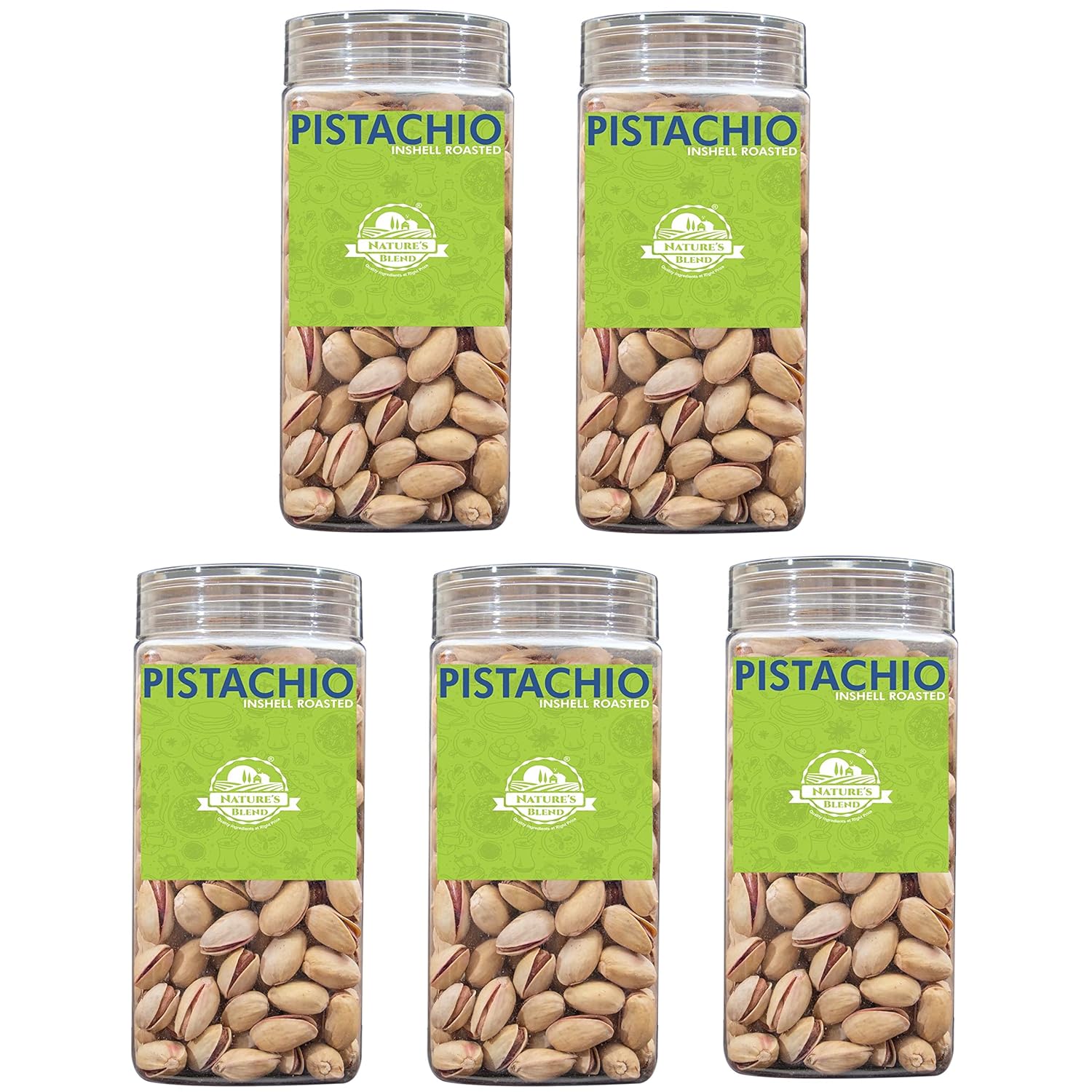 Premium Inshell Roasted Pistachio By Nature's Blend 2kg, (400gm * 5 ...