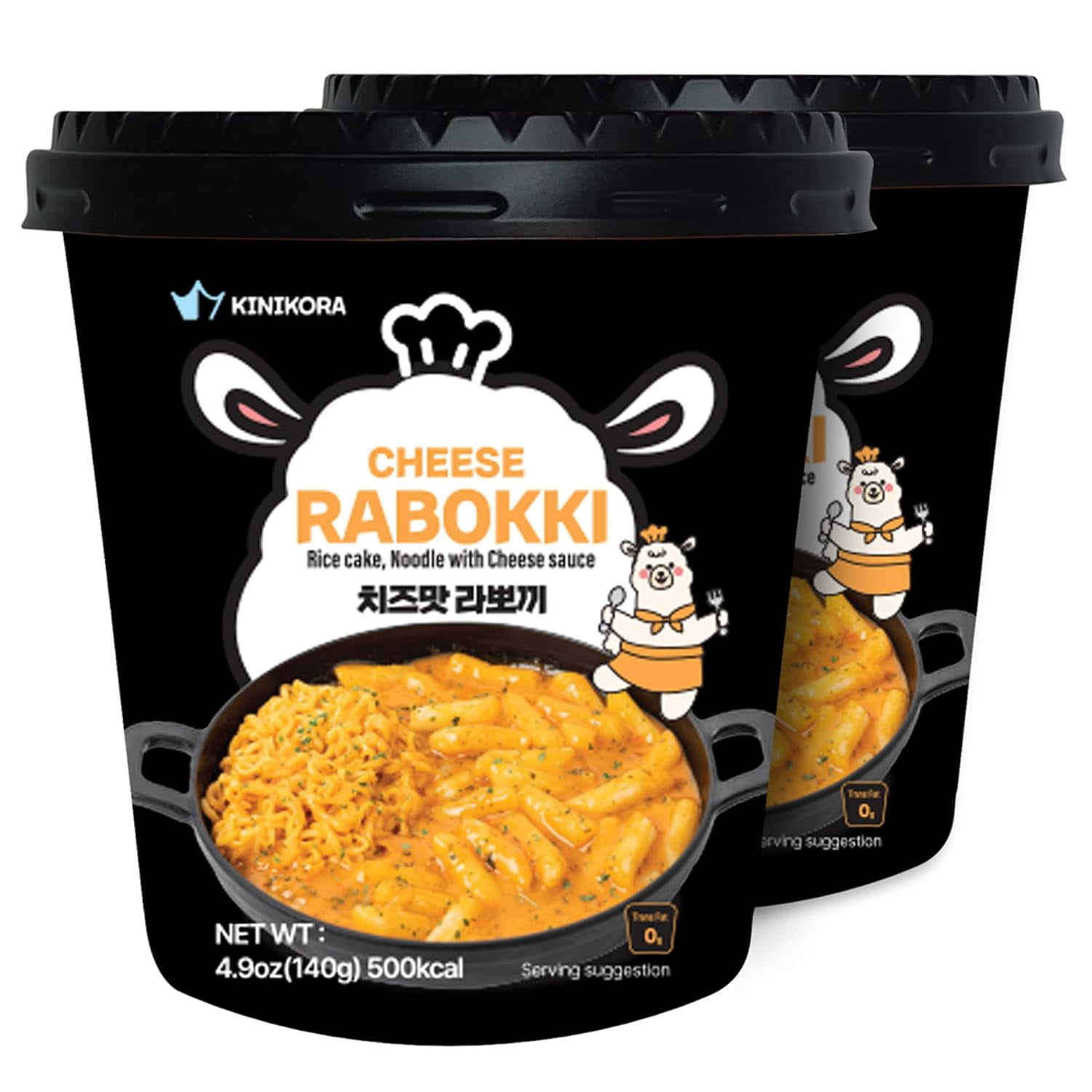 Premium Instant Rabokki Cup - (Cheese Flavor, Pack of 2) Korean Ramen ...