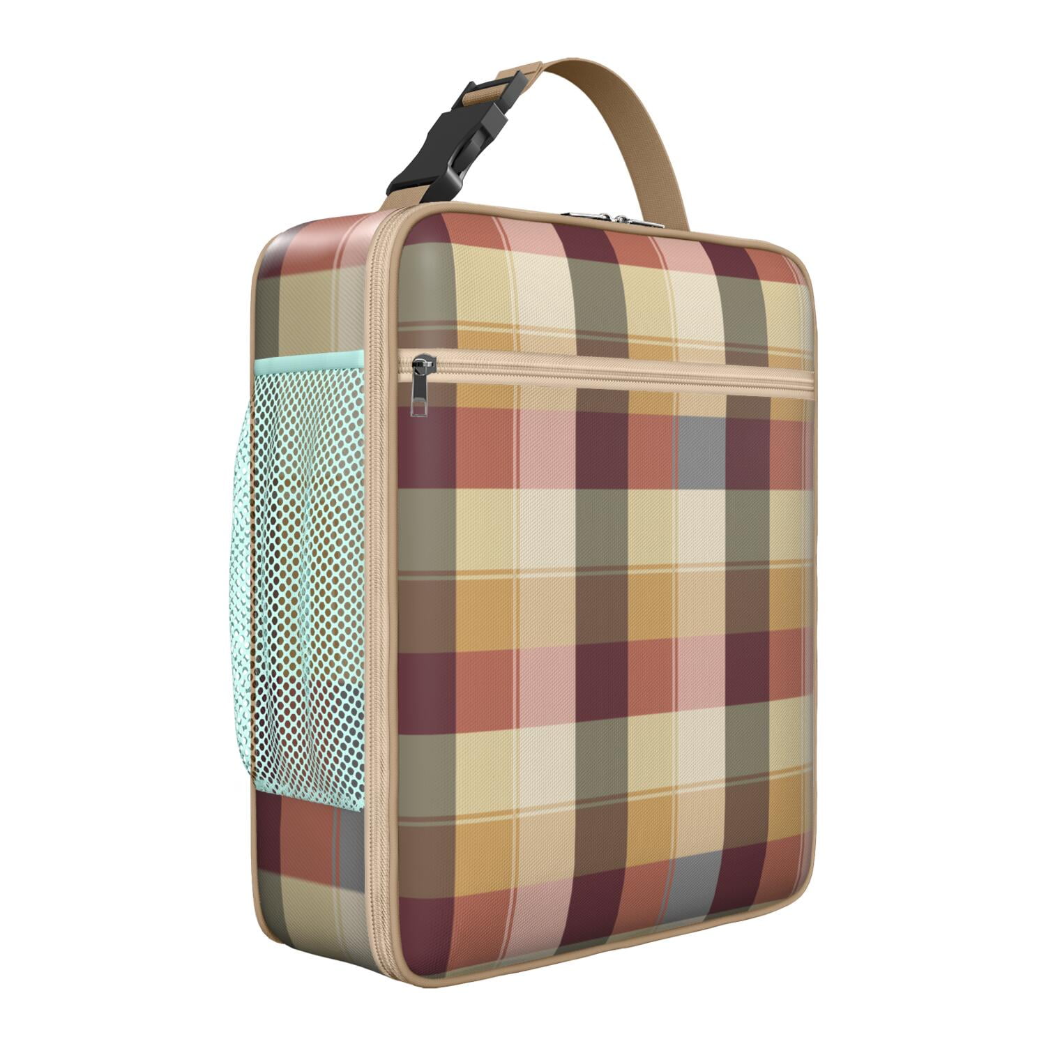 Premium Insulated Plaid Lunch Box for Men & - Reusable Lunch Bag with ...