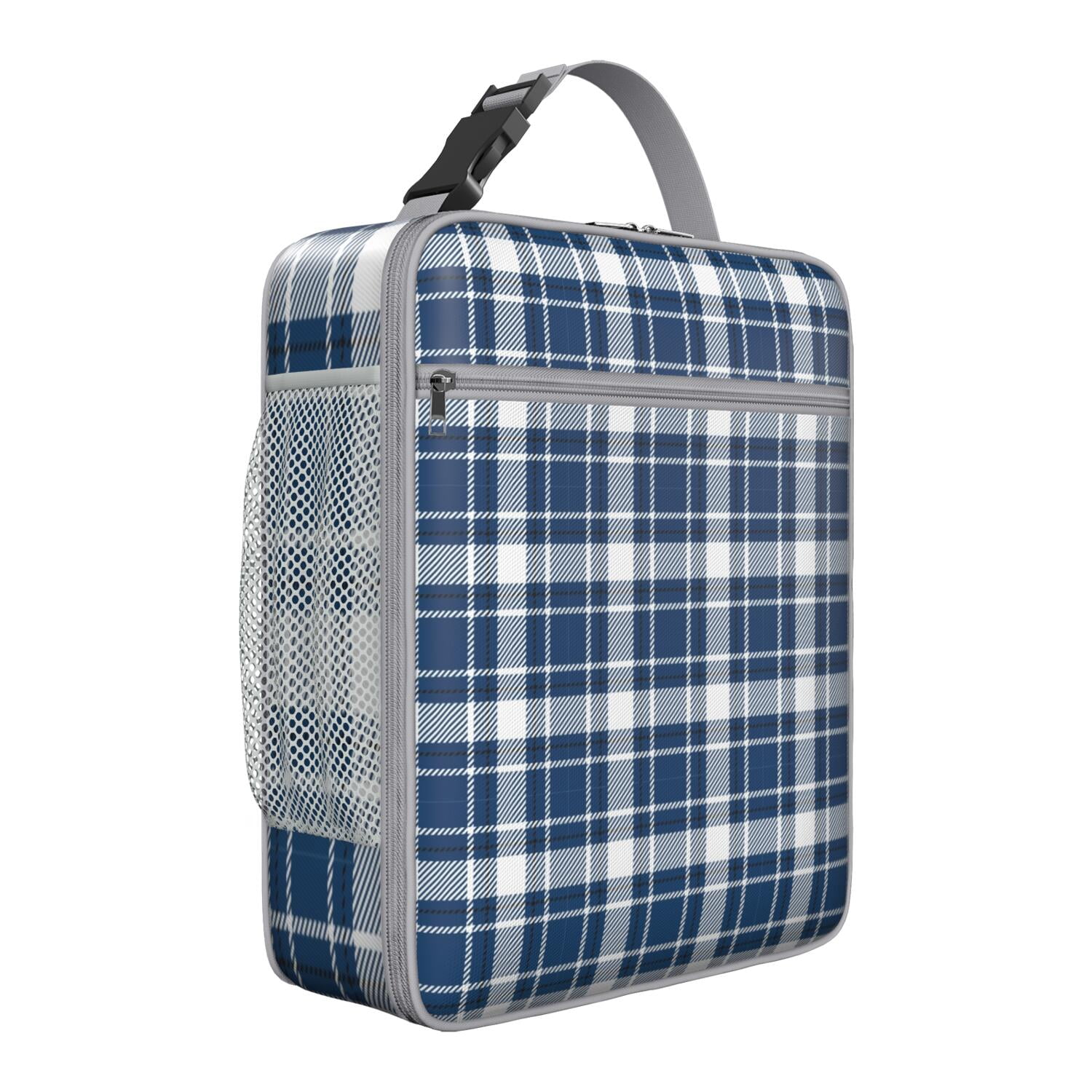 Premium Insulated Plaid Lunch Box for Men & - Reusable Lunch Bag with ...