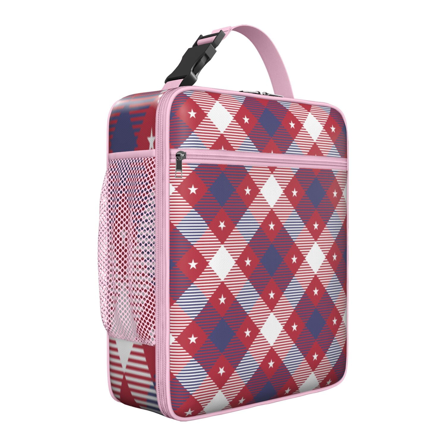 Premium Insulated Plaid Lunch Box for Men & - Reusable Lunch Bag with ...