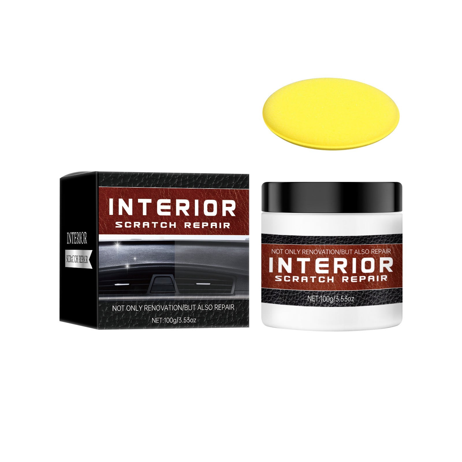 Premium Interior Scratch Repair Cream Kit for Car Dashboard, Vinyl, and ...