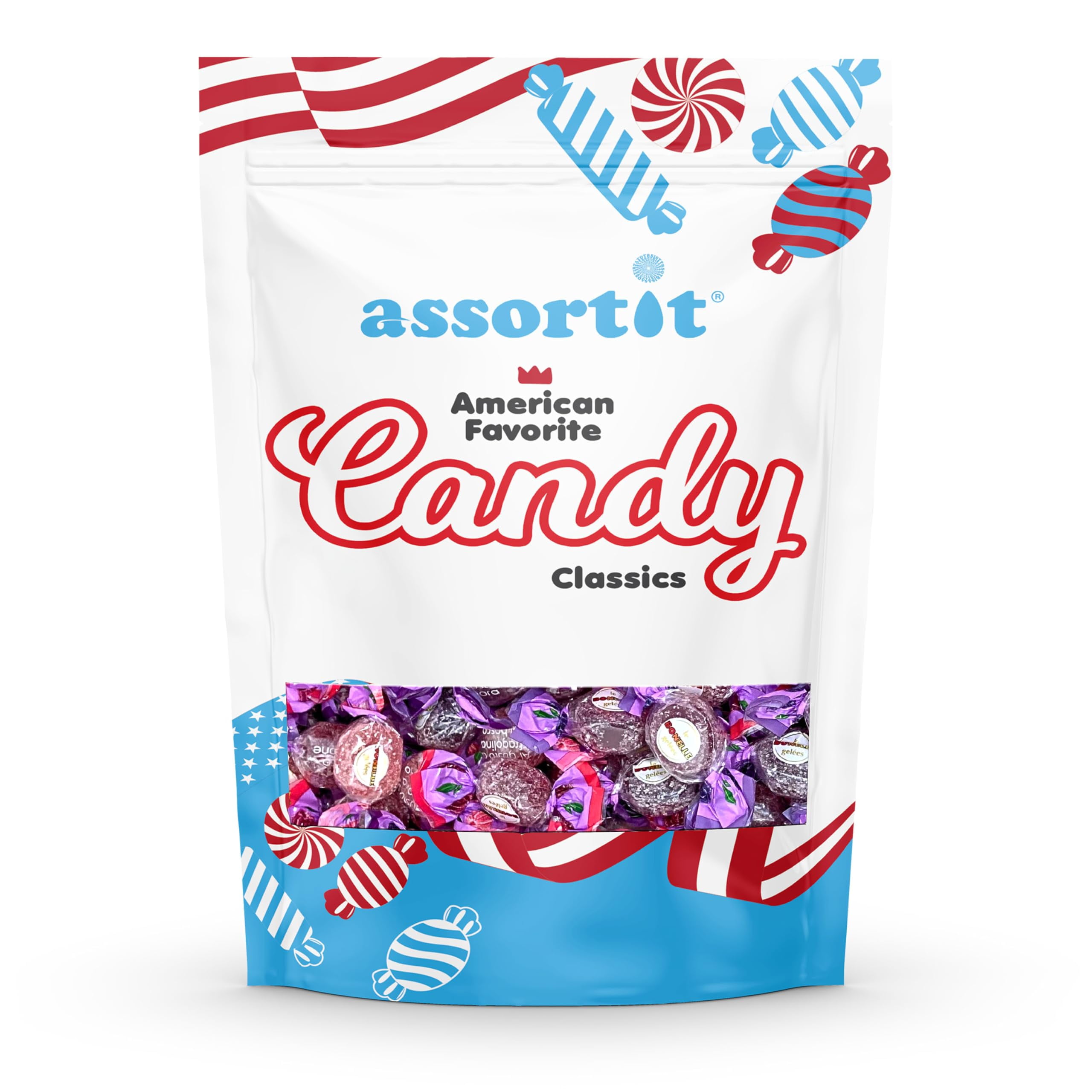 Premium Italian Berry Jelly Candies - 2.25lb 4 Flavors Berry Assortment ...
