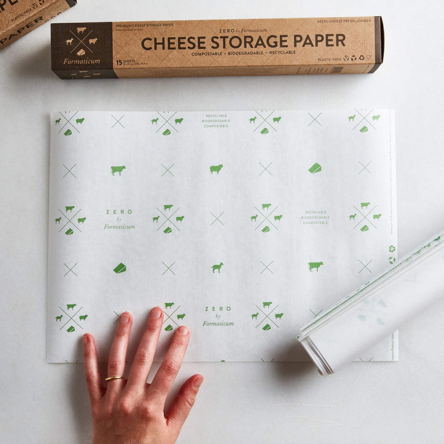 Formaticum, Premium, Compostable, Italian Cheese Storage Paper, Pack-15 ...