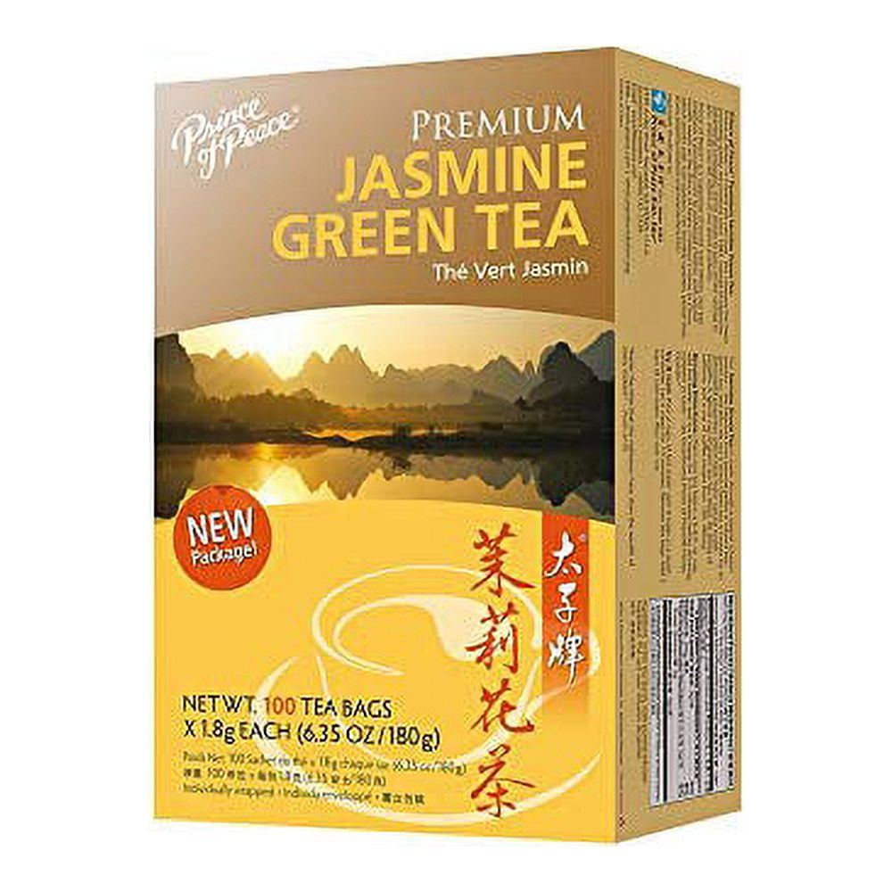 Premium Jasmine Green Tea, 100 Tea Bags - Premium Green Tea Bags ...