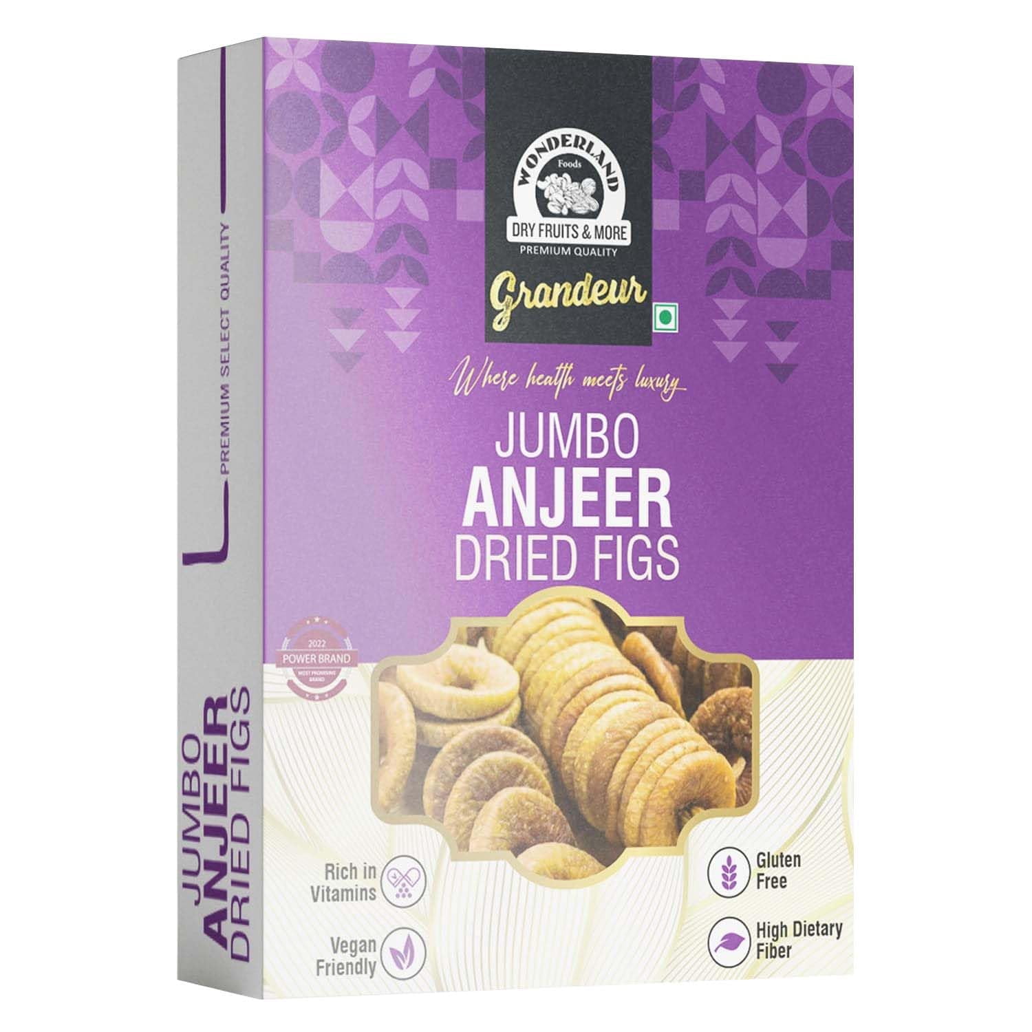 Premium Jumbo Grandeur Anjeer Figs By Wonderland Foods 500gm, | Organic ...