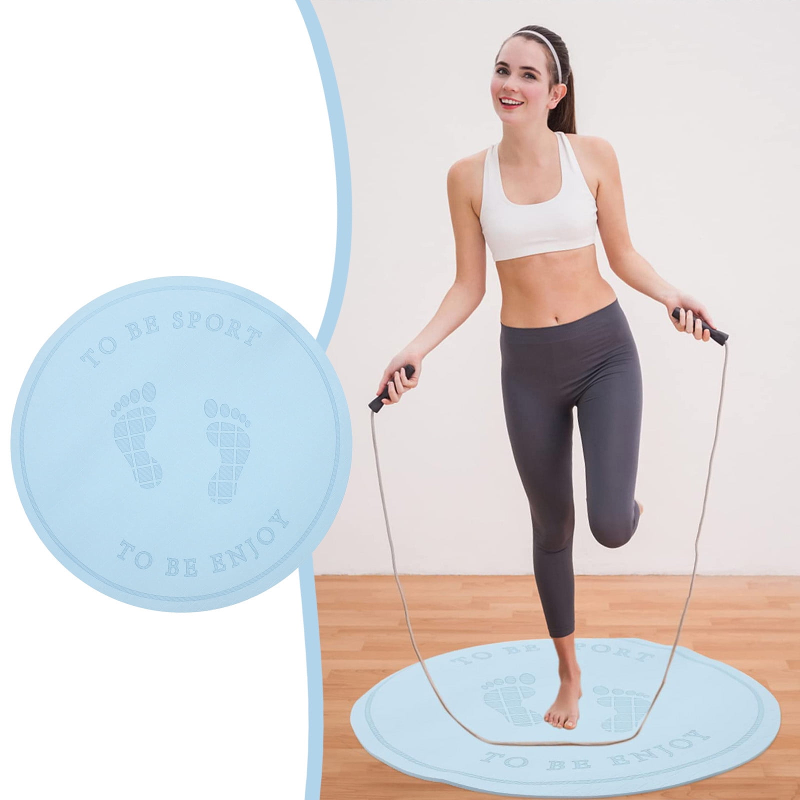 Premium Jump Rope Mat - Shock Absorbing Exercise Mat for Indoor/Outdoor ...