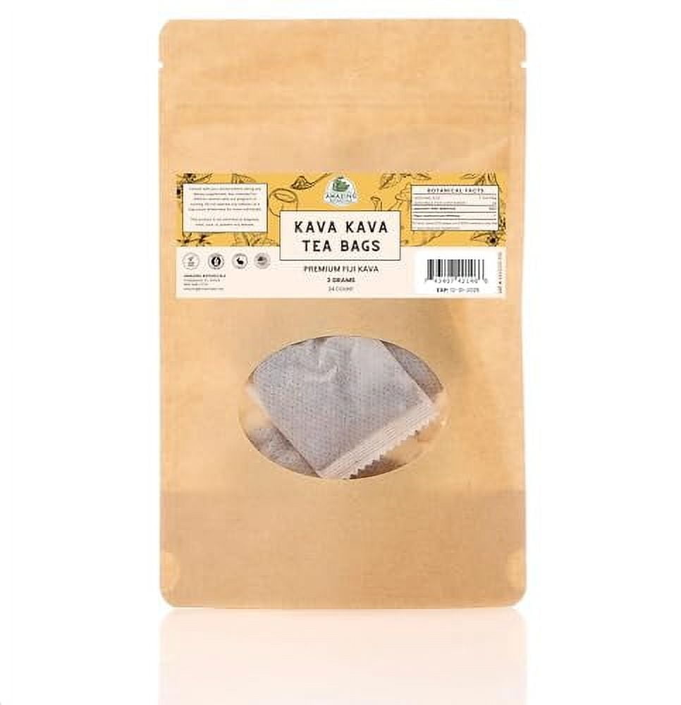 Premium KAVA Tea Bags | Relaxing and Soothing Herbal Blend, 3 grams ...