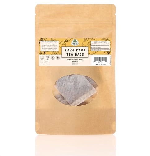 Premium KAVA Tea Bags | Relaxing and Soothing Herbal Blend, 3 grams ...