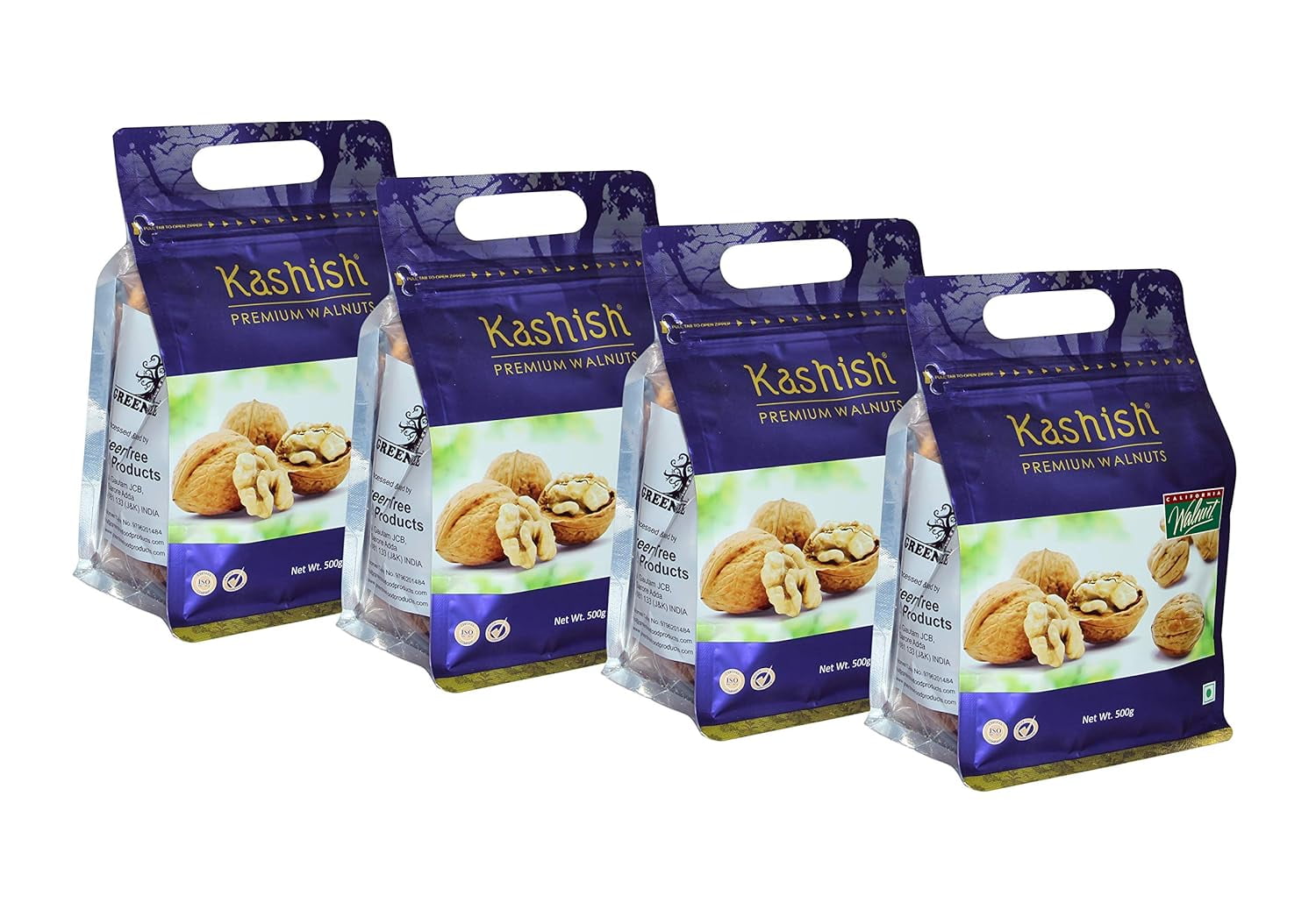 Premium Kashish California Jumbo Walnuts With Shell By Green Tree 2kg, (500gm * Pack Of 2 ...