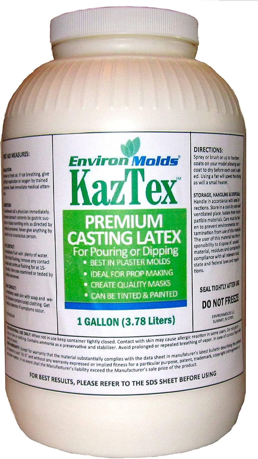 Premium KazTex Latex Casting Rubber 1 Gallon - for Mask Making - Prop ...