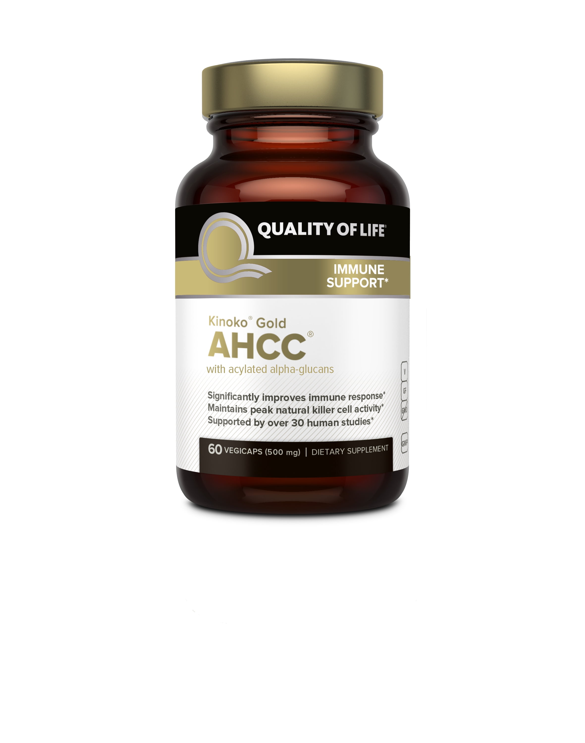 Premium Kinoko Gold AHCC Supplement–500mg of AHCC per Capsule–Supports ...