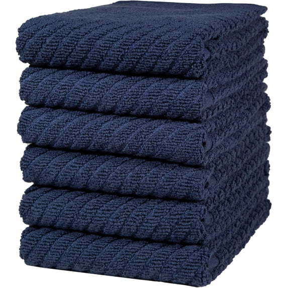 Premium Kitchen Dish Cloths (12" x 12") | 8 Pack | Diagonal Deluxe Dish ...
