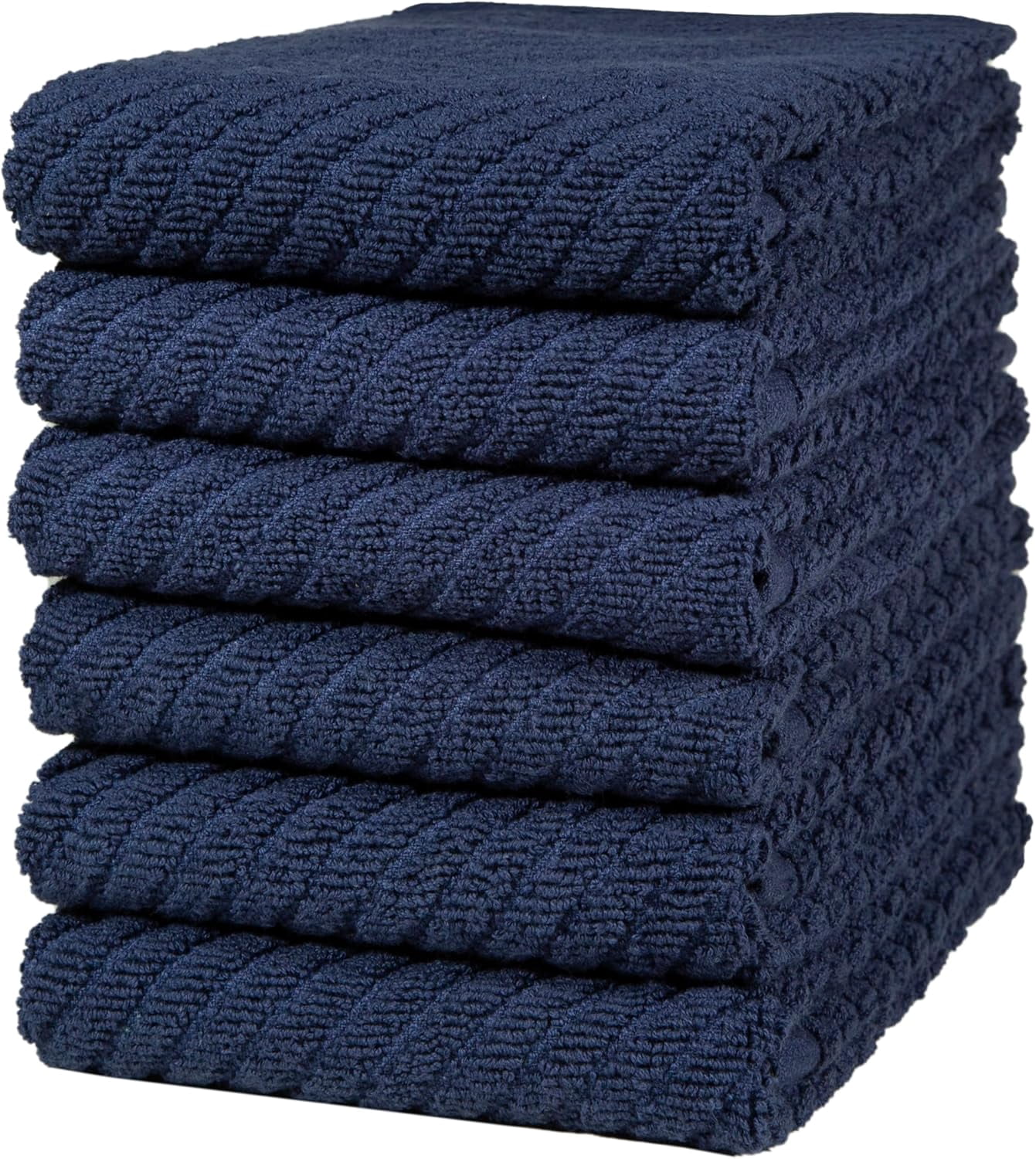 Premium Kitchen Dish Cloths (12" x 12") | 8 Pack | Diagonal Deluxe Dish ...