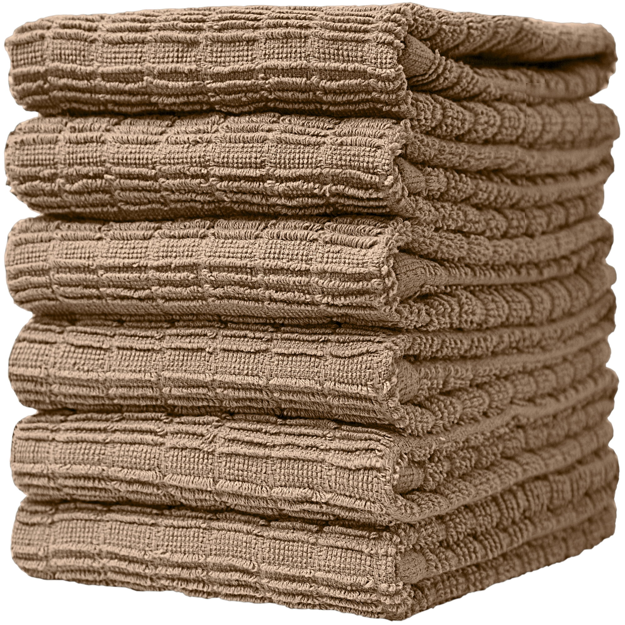 Premium Kitchen Towels (16”x 28”, 6 Pack) – Large Cotton Kitchen Hand Towels –Ribbed Check ...