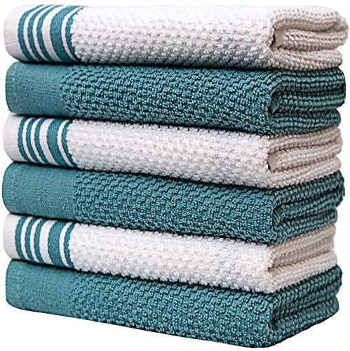 Premium Kitchen Towels (16”x 28”, 6 Pack) – Large Cotton Kitchen Hand ...
