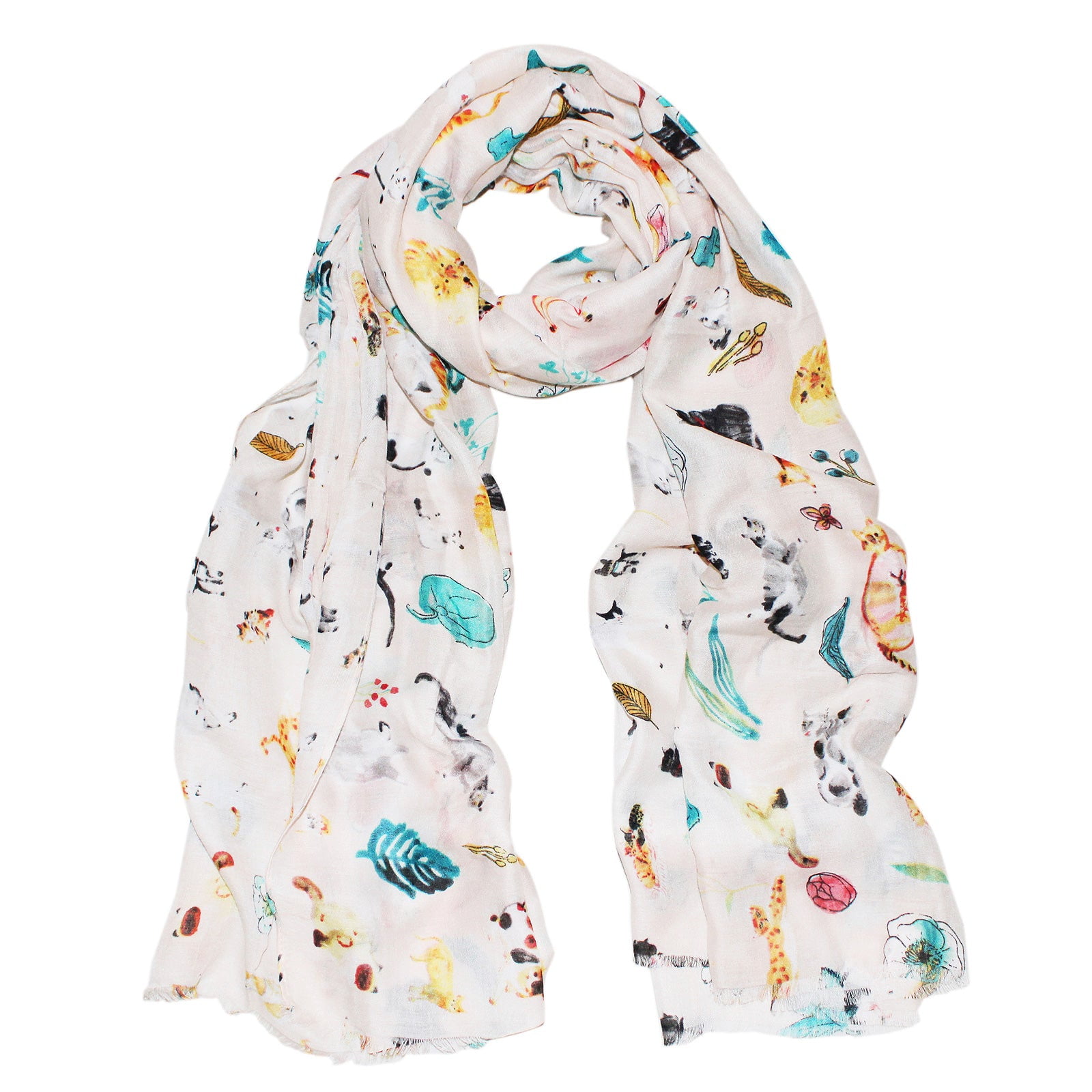 Premium Kitty Cat Print Cotton Blend Scarf Wrap - Walmart.com