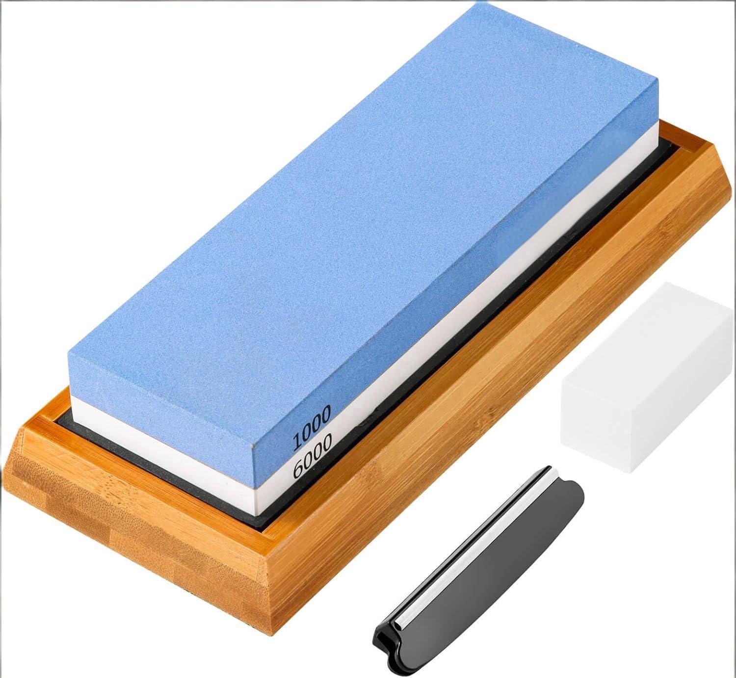 Premium Knife Sharpening Stone–Whetstone 1000/6000 Grit, Whetstone ...