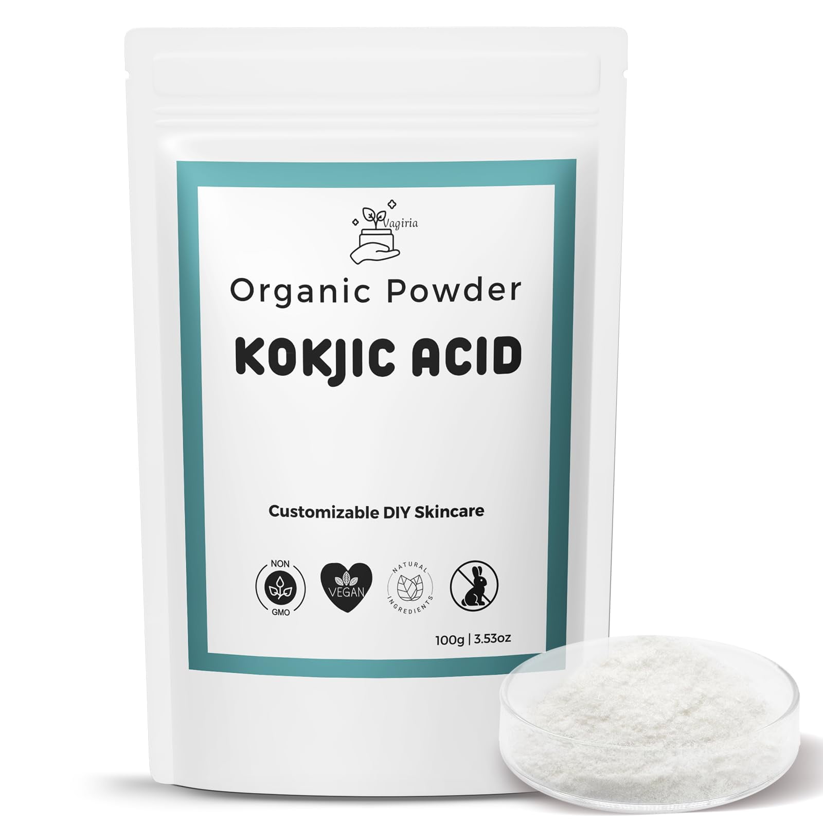 Premium Kojic Acid Powder for Skin-Lightening and DIY 99% Purity ...