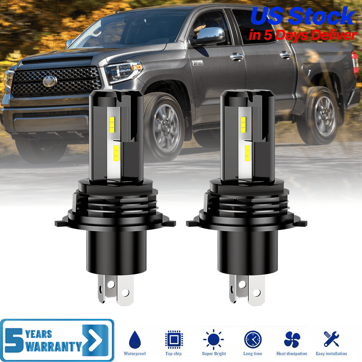 Premium LED Upgrade Kit - 9003 LED Headlight Kit - Compatible with ...