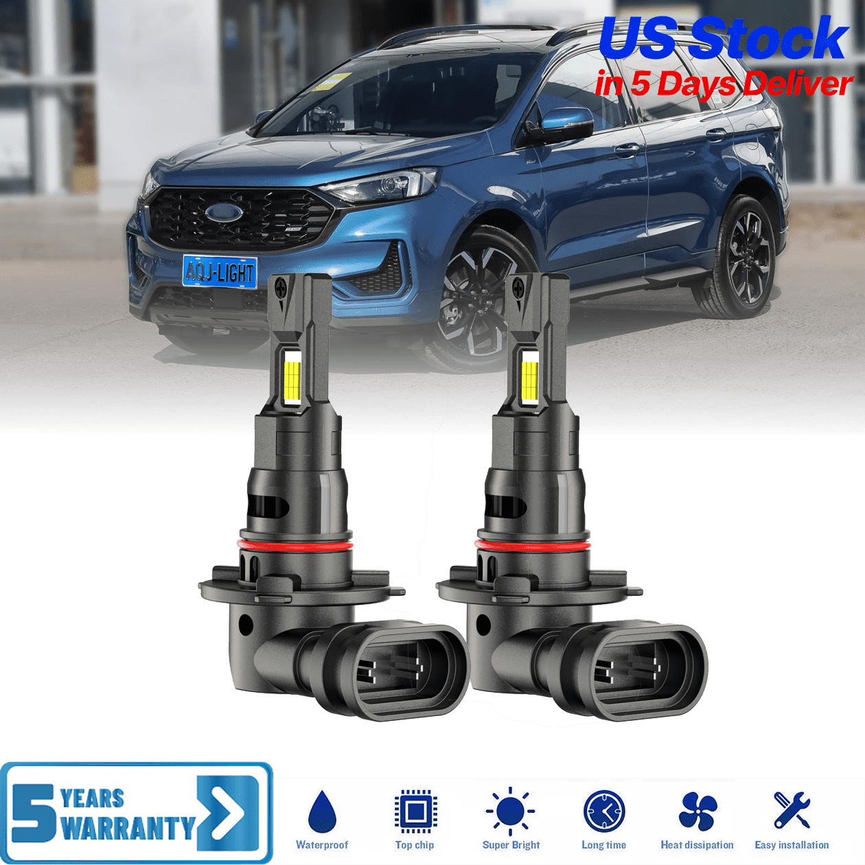 Premium LED Upgrade Kit - 9012 LED Headlight Kit - Compatible with Ford ...
