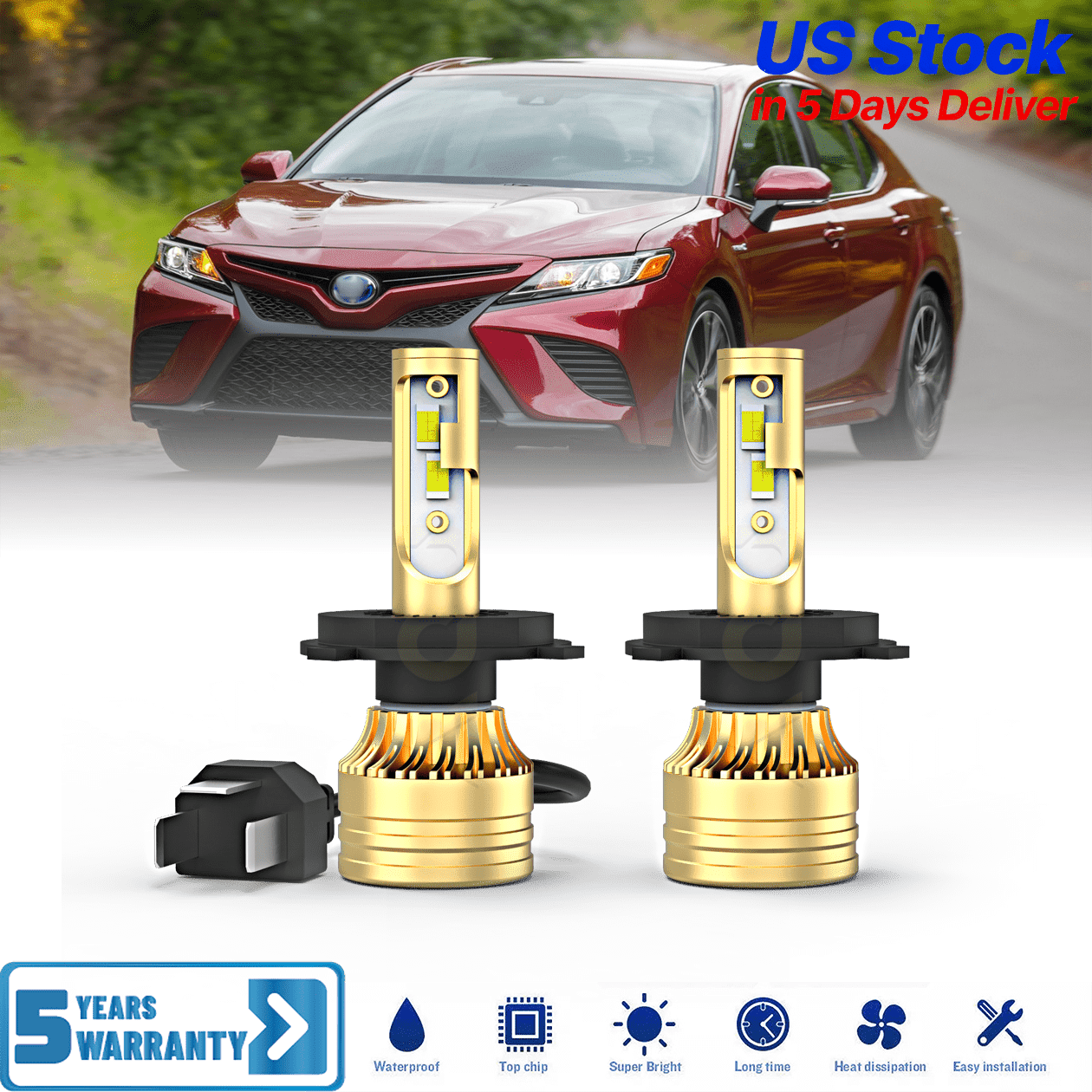 Premium LED Upgrade Kit Fit for Toyota Camry 1997 1998 1999- H4/9003 ...