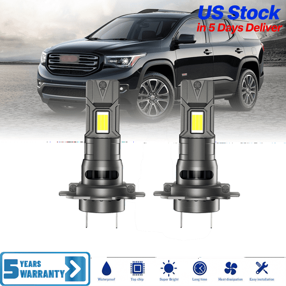 Premium LED Upgrade Kit - H7 LED Headlight Kit - Compatible with GMC ...