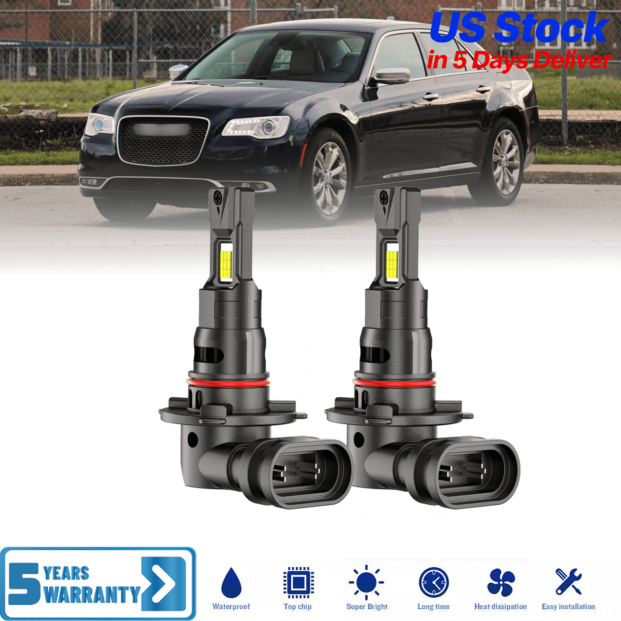 Premium LED Upgrade Kit - HB3/9005 LED Headlight Kit - Compatible with ...